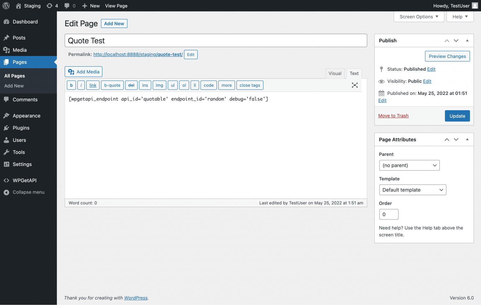 Step by Step Example - WPGetAPI
