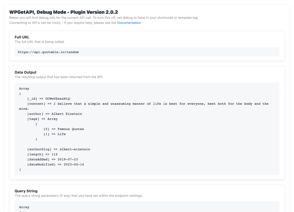 Template Tag - WPGetAPI