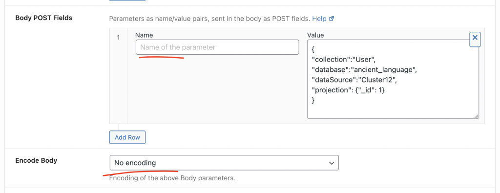 Parameters – Body POST | WPGetAPI