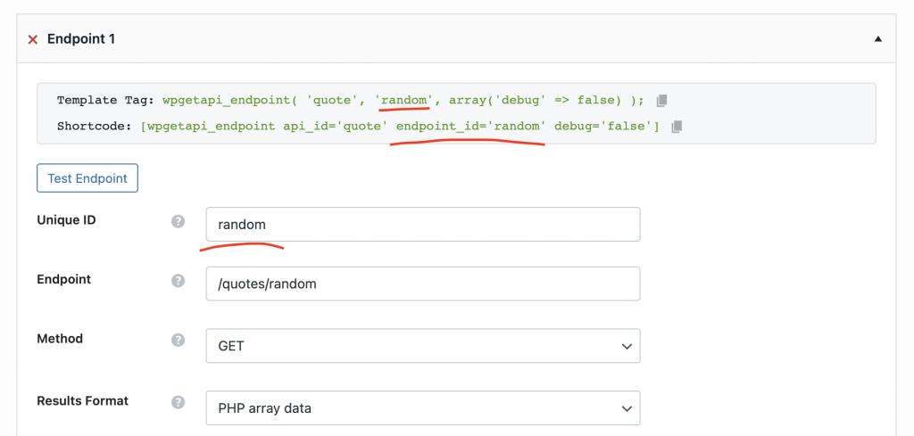 Endpoint Page | WPGetAPI