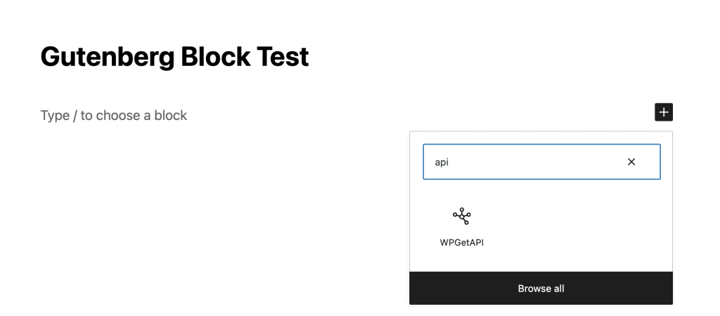 Gutenberg Block - WPGetAPI