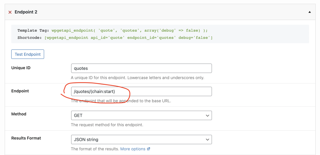 Chaining API calls – WPGetAPI
