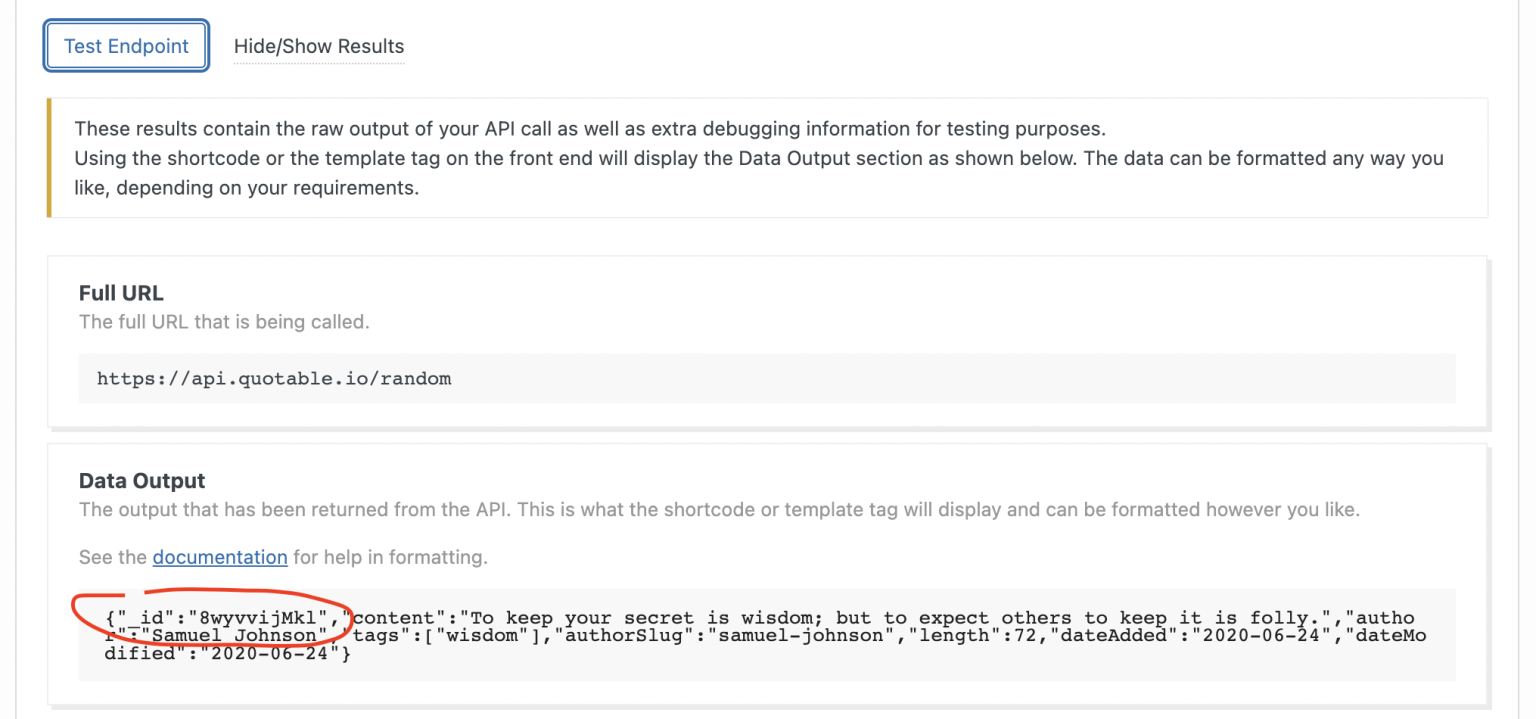 Chaining API calls – WPGetAPI