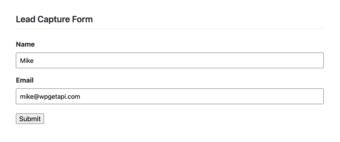 Gravity Forms to API - WPGetAPI