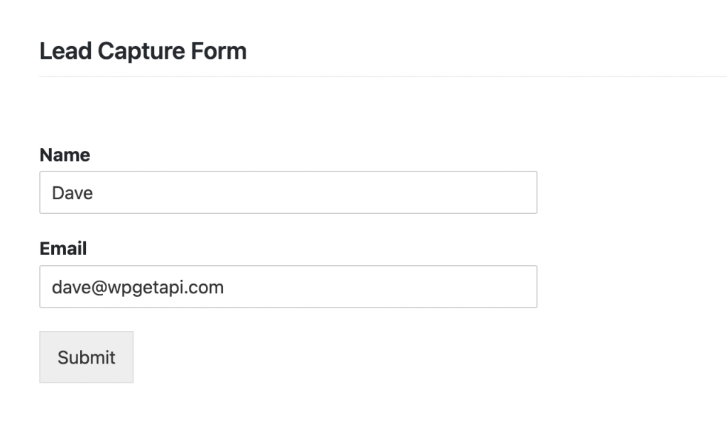 WPForms to API - WPGetAPI