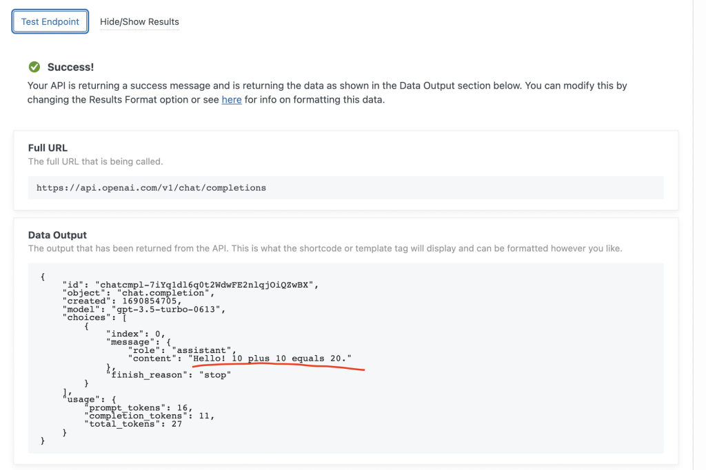 Connect WordPress to OpenAI - WPGetAPI